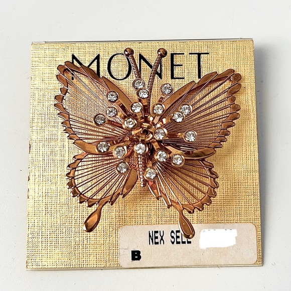 Monet | Jewelry | New Gorgeous Monet Butterfly Brooch In Gold Tones And ...